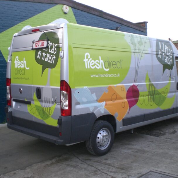 Self Adhesive Fleet Vehicle Graphics - Fresh Direct - B2B Graphics
