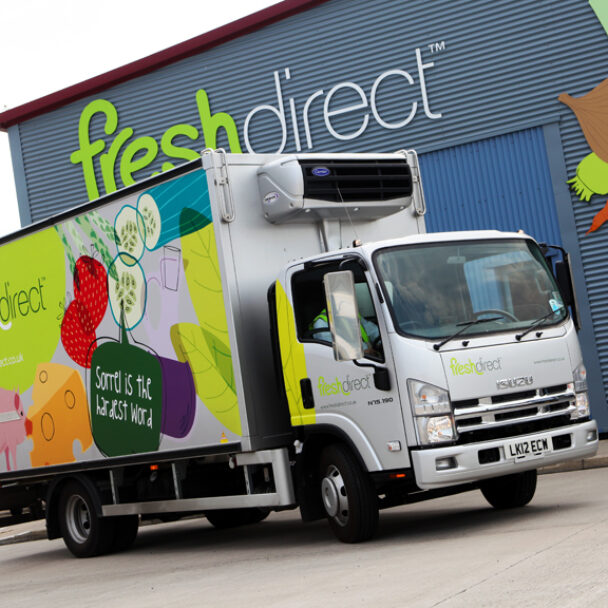 Self Adhesive Fleet Vehicle Graphics - Fresh Direct - B2B Graphics