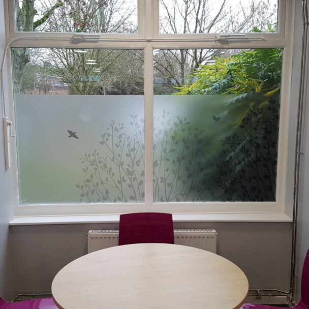 Self Adhesive Frosted Window Graphics - Longfield's Primary School ...