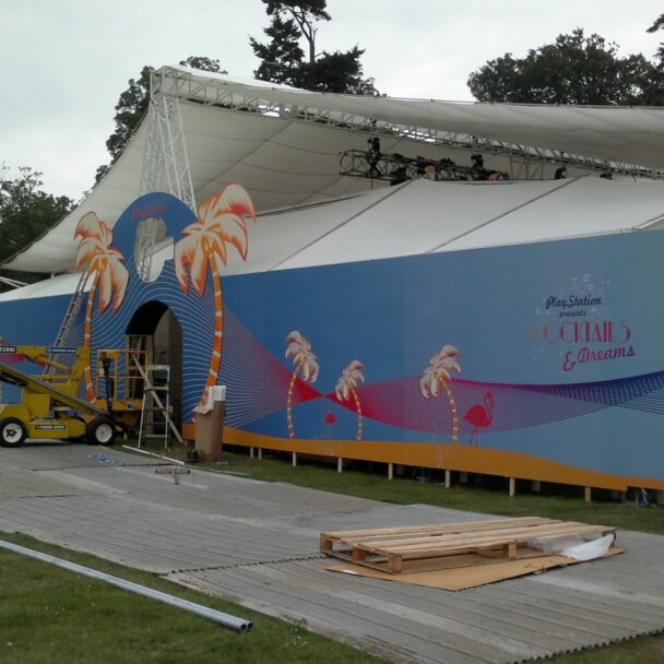 Aluminium Composite Rigid Event Panels - Sony - B2B Graphics
