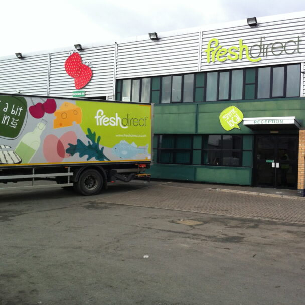 Aluminium Composite Outdoor Building Signage - Fresh Direct - B2B Graphics