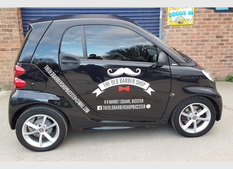 Self Adhesive Vehicle Decals - The Old Barber Shop | B2B Graphics