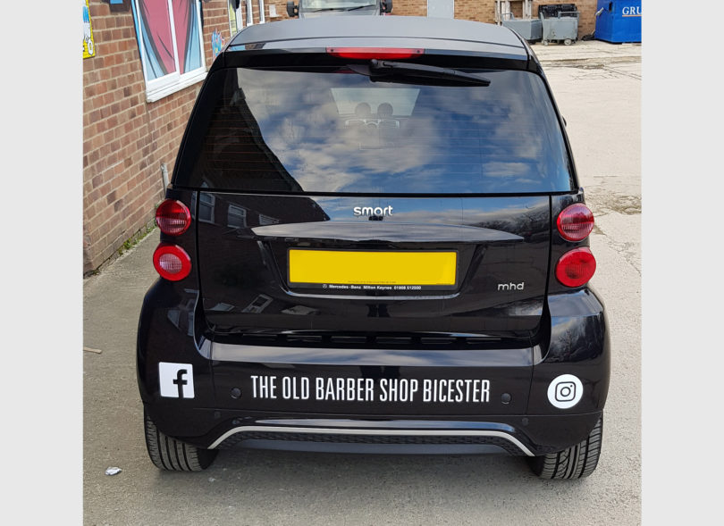 Self Adhesive Vehicle Decals - The Old Barber Shop | B2B Graphics